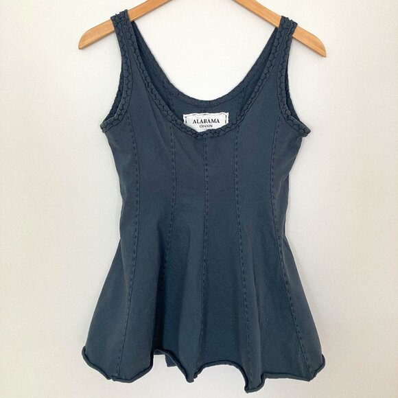 Alabama Chanin | Tops | Alabama Chanin Sleeveless Blue Camisolestyle ...